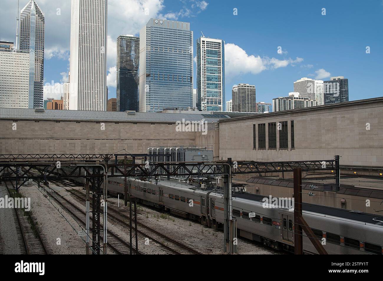 Chicago, Illinois, USA; Loop city center, downtown; skyscrapers seen ...