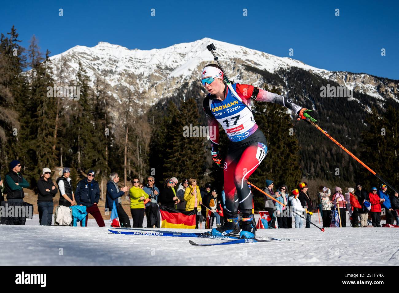 Nadia Moser of, Canada. , . competes in women's 15 km individual during ...