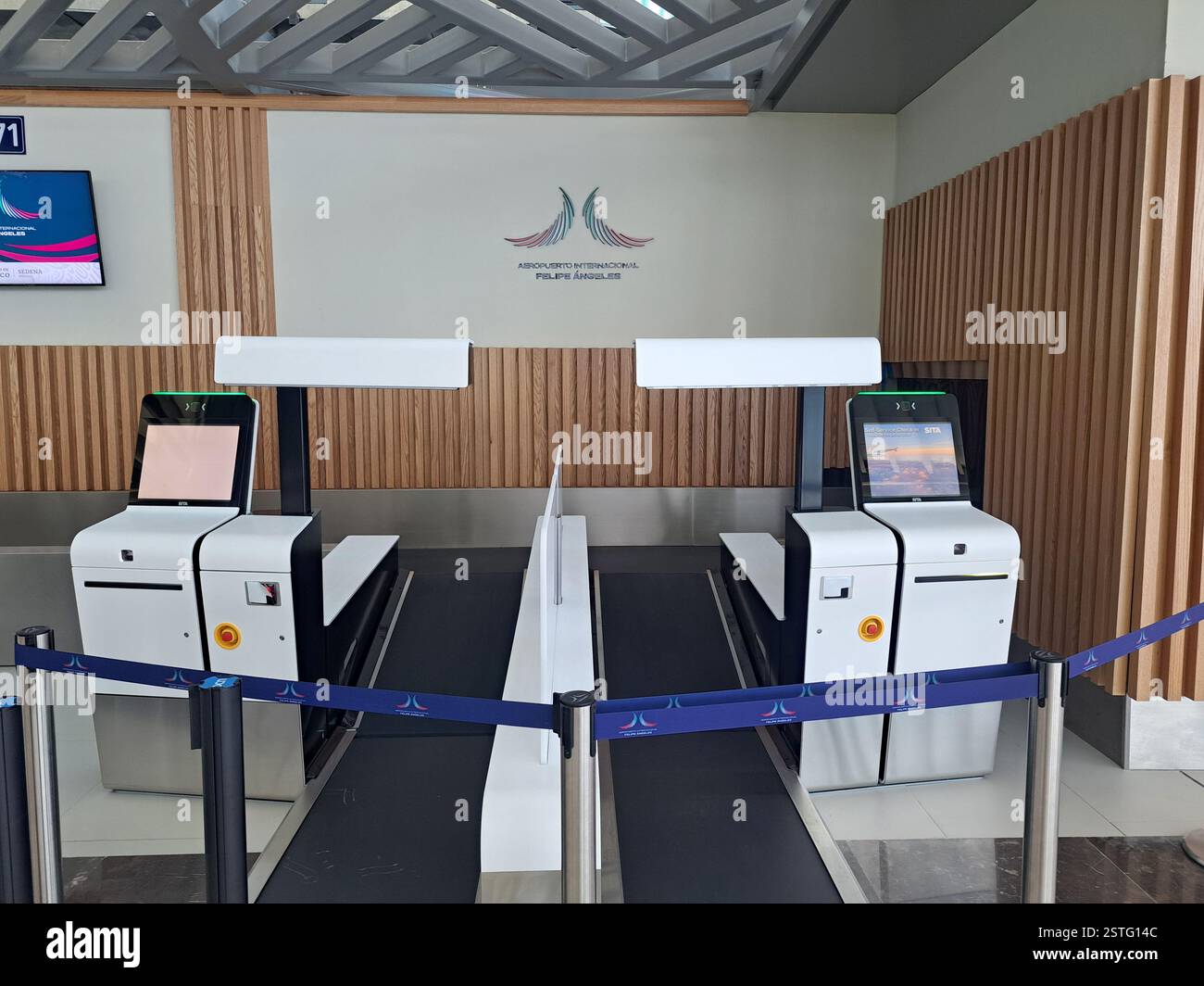 Zumpango, Edomex, Mexico - Jul 28 2023: Interior of the Felipe Angeles ...