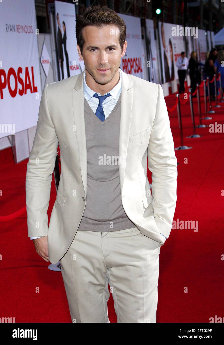 Ryan Reynolds at the Los Angeles premiere of 'The Proposal' held at the ...