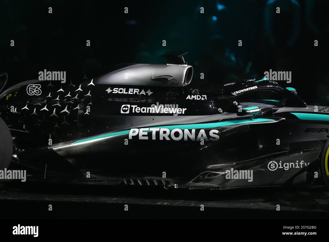 Mercedes livery for the 2025 season is launched during the F1 75 Live ...