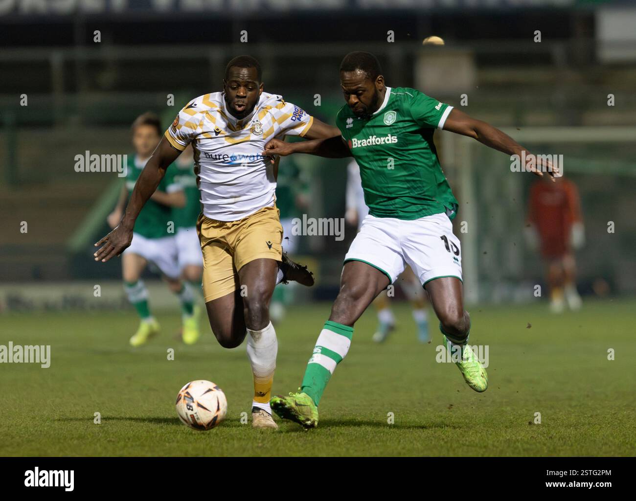 Frank Nouble of Yeovil Town and Kennedy Digie of Tamworth during the ...