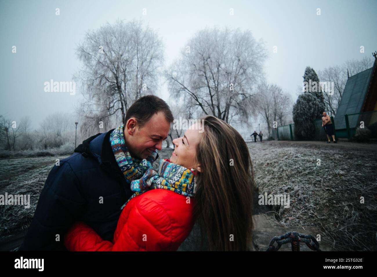 Beautiful bridge water snow hi-res stock photography and images - Alamy
