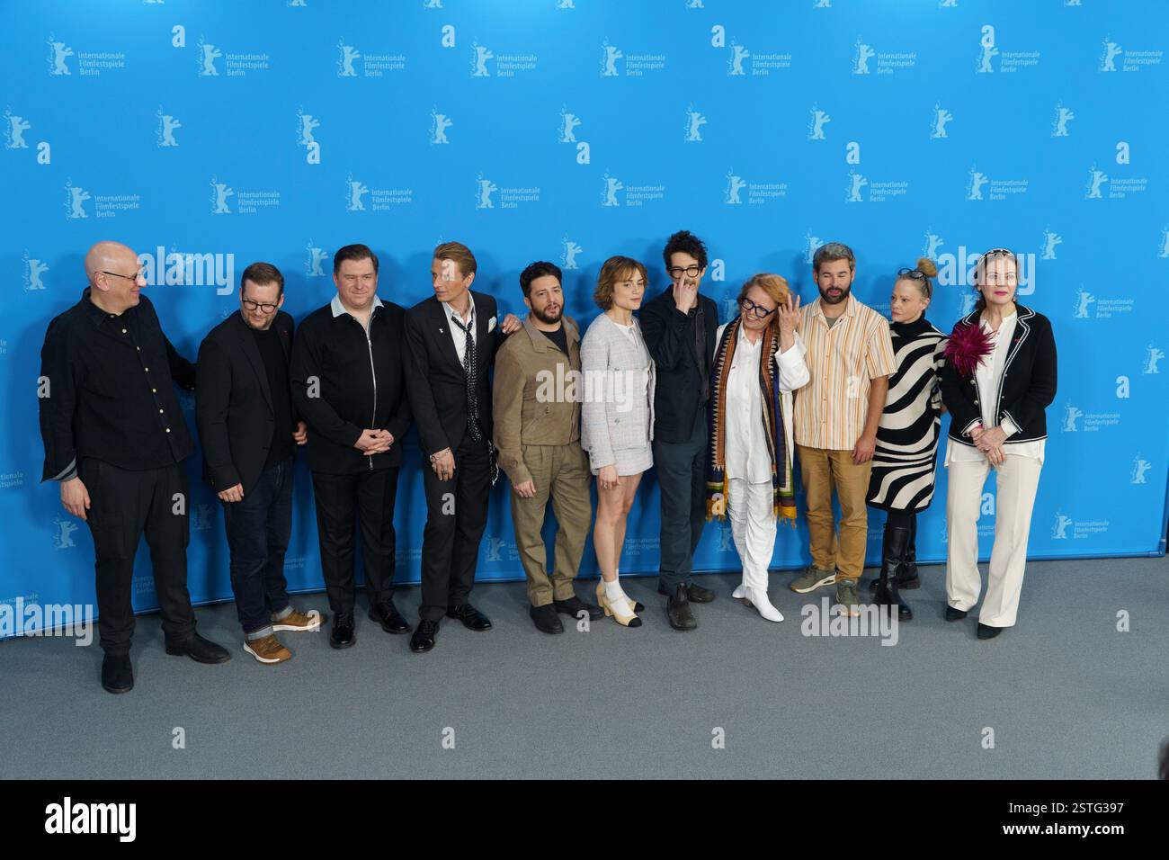 Berlin, Germany. 15th Feb, 2025. Sol Bondy, Michael Chernus, Alexander ...