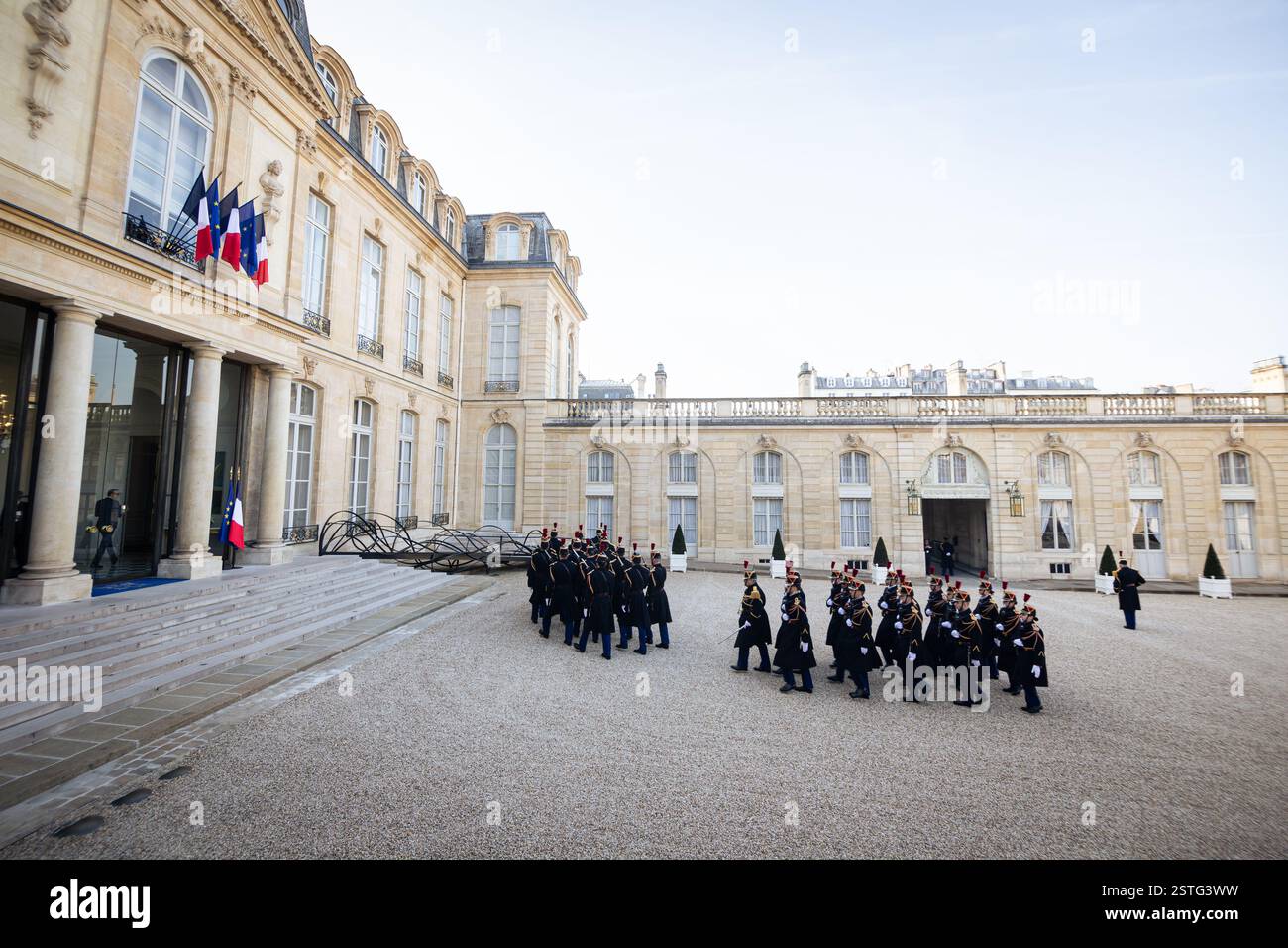 Paris, France. 17th Feb, 2025. The French Republican Guard seen at the ...