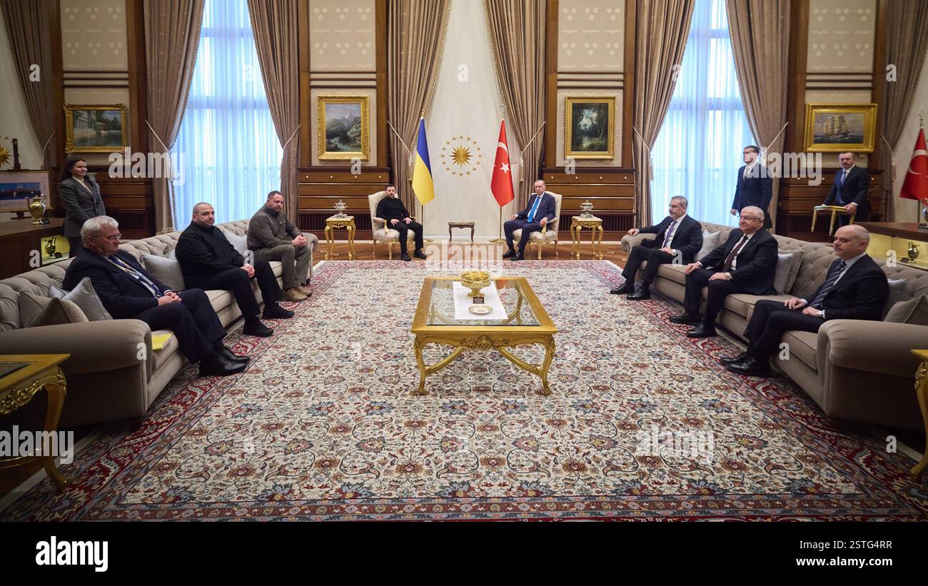 Ankara, Turkey. 18th Feb, 2025. Turkey's President Recep Tayyip Erdogan ...