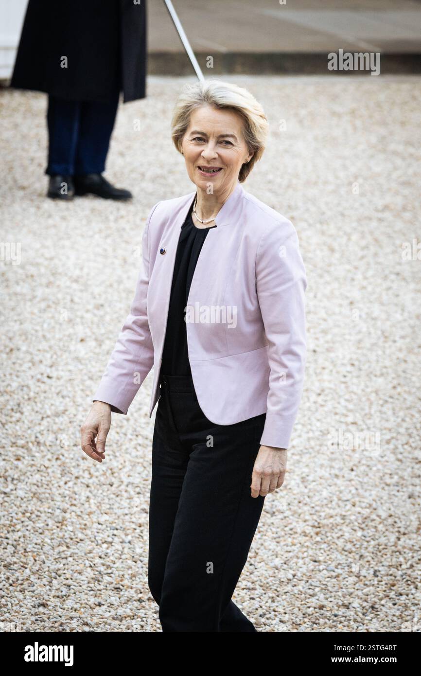 Paris, France. 17th Feb, 2025. Ursula Von Der Leyen, European ...