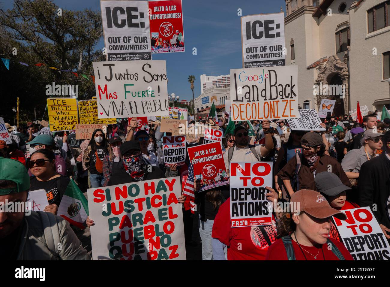 Los Angeles, United States. 17th Feb, 2025. Activists from the ...