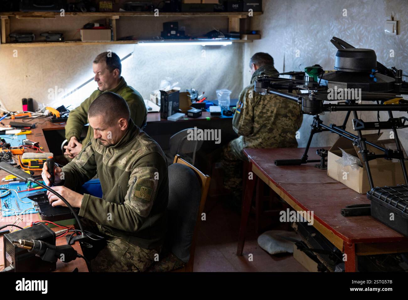 Ukraine. 19th Dec, 2024. Ukrainian soldiers repair, maintain, and ...