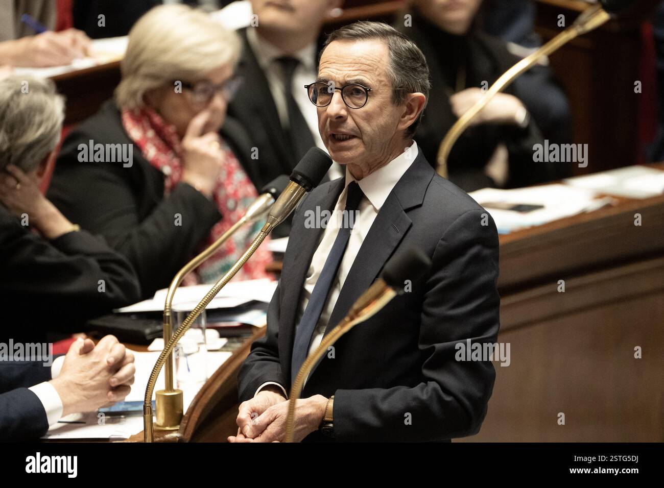 Paris France 18th Jan 2025 French Minister Of The Interior Bruno