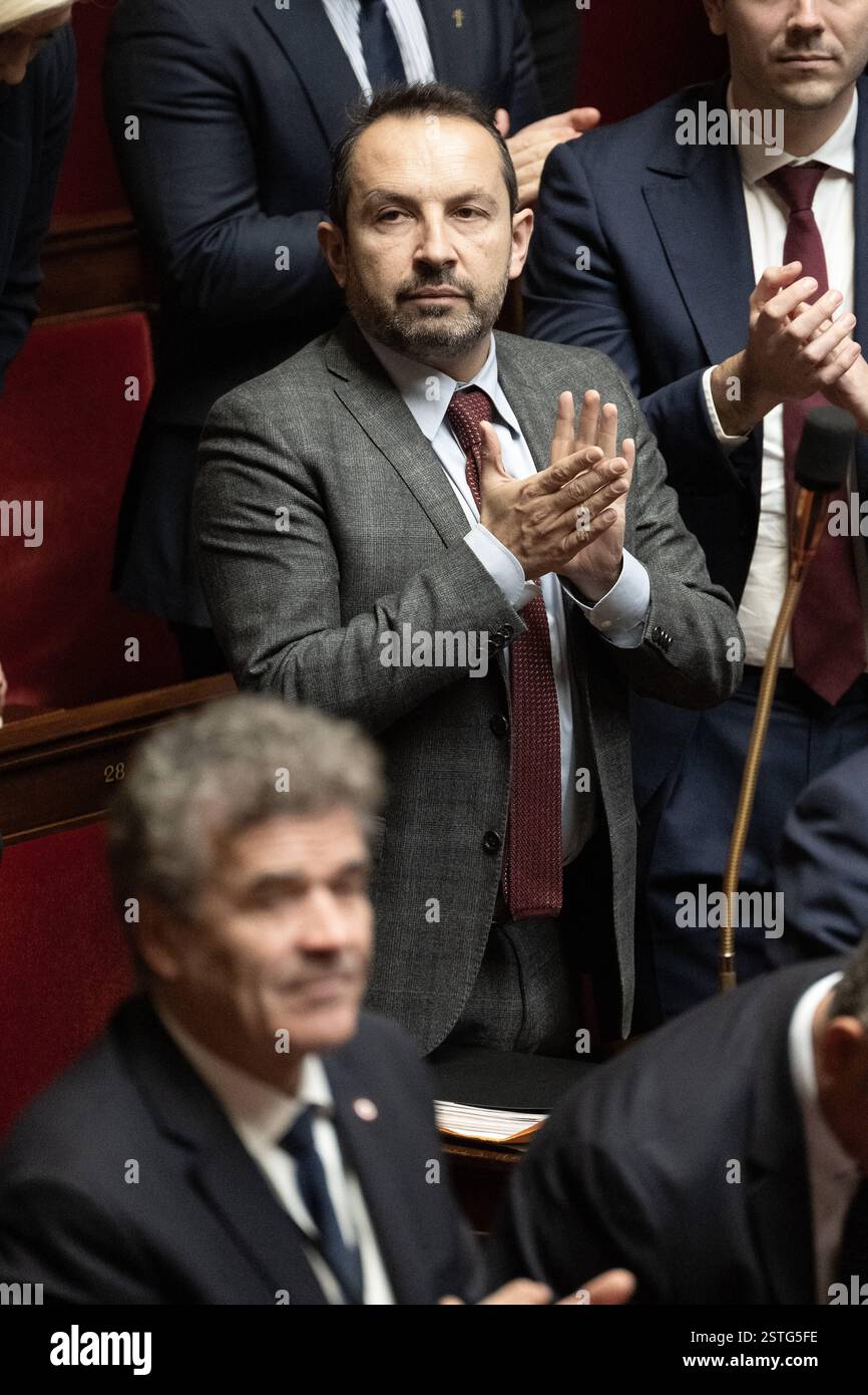 Paris, France. 18th Jan, 2025. Deputy Sebastien Chenu attends a session ...