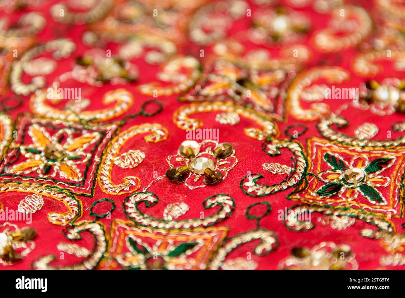 Sari texture detail Stock Photo - Alamy