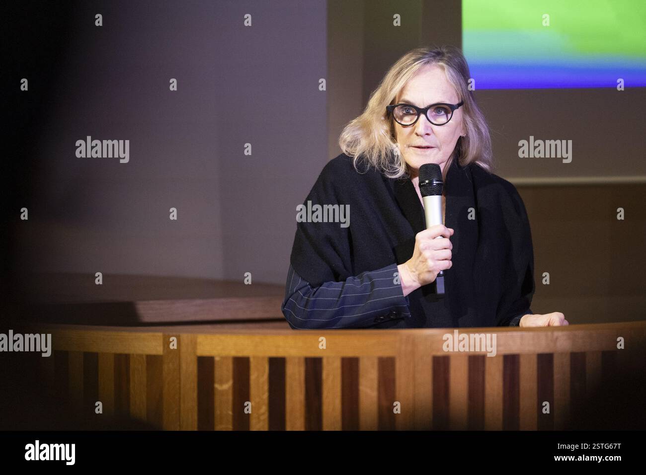Liege, Belgium. 18th Feb, 2025. ULiege rector Anne-Sophie Nyssen ...