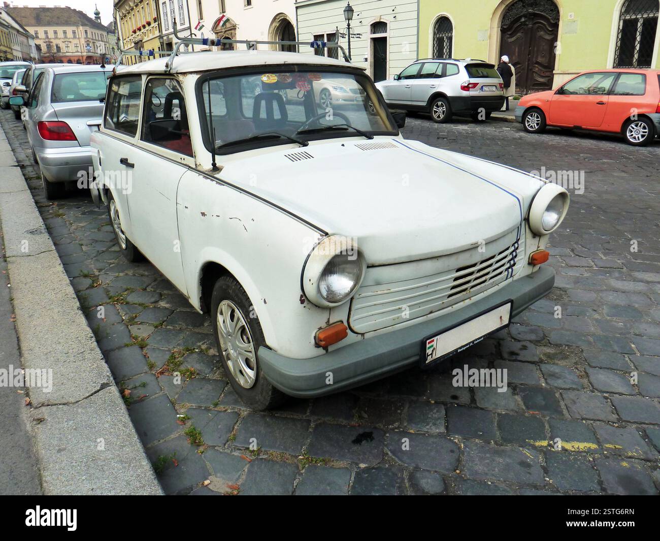 White small retro car 1960 Stock Photo - Alamy