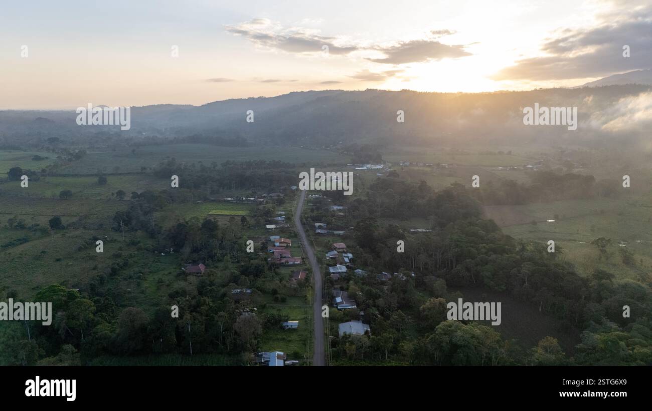 Beautiful aerial view of the Costa Rica Rainforest in the La Fortuna ...