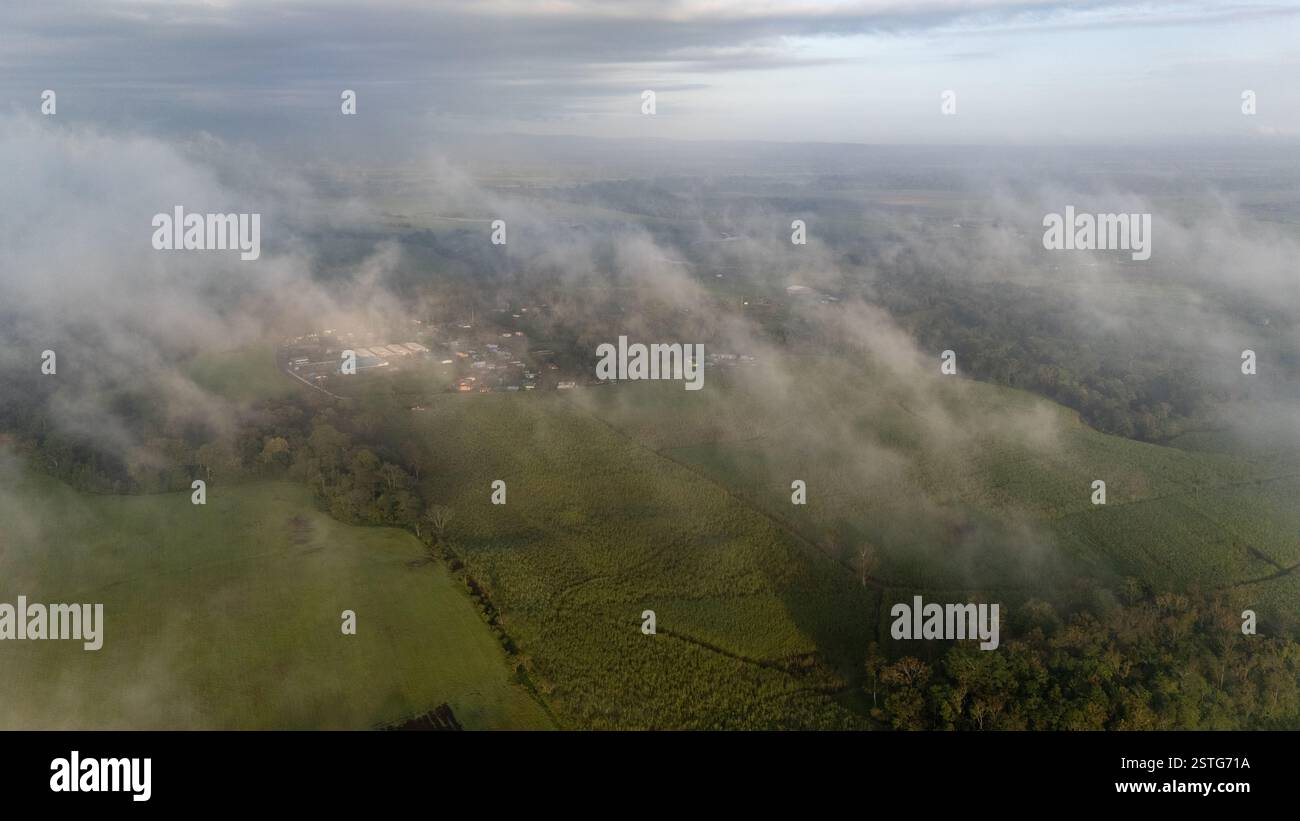 Beautiful aerial view of the Costa Rica Rainforest in the La Fortuna ...