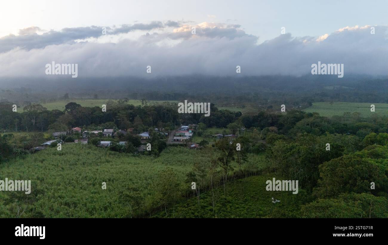 Beautiful aerial view of the Costa Rica Rainforest in the La Fortuna ...