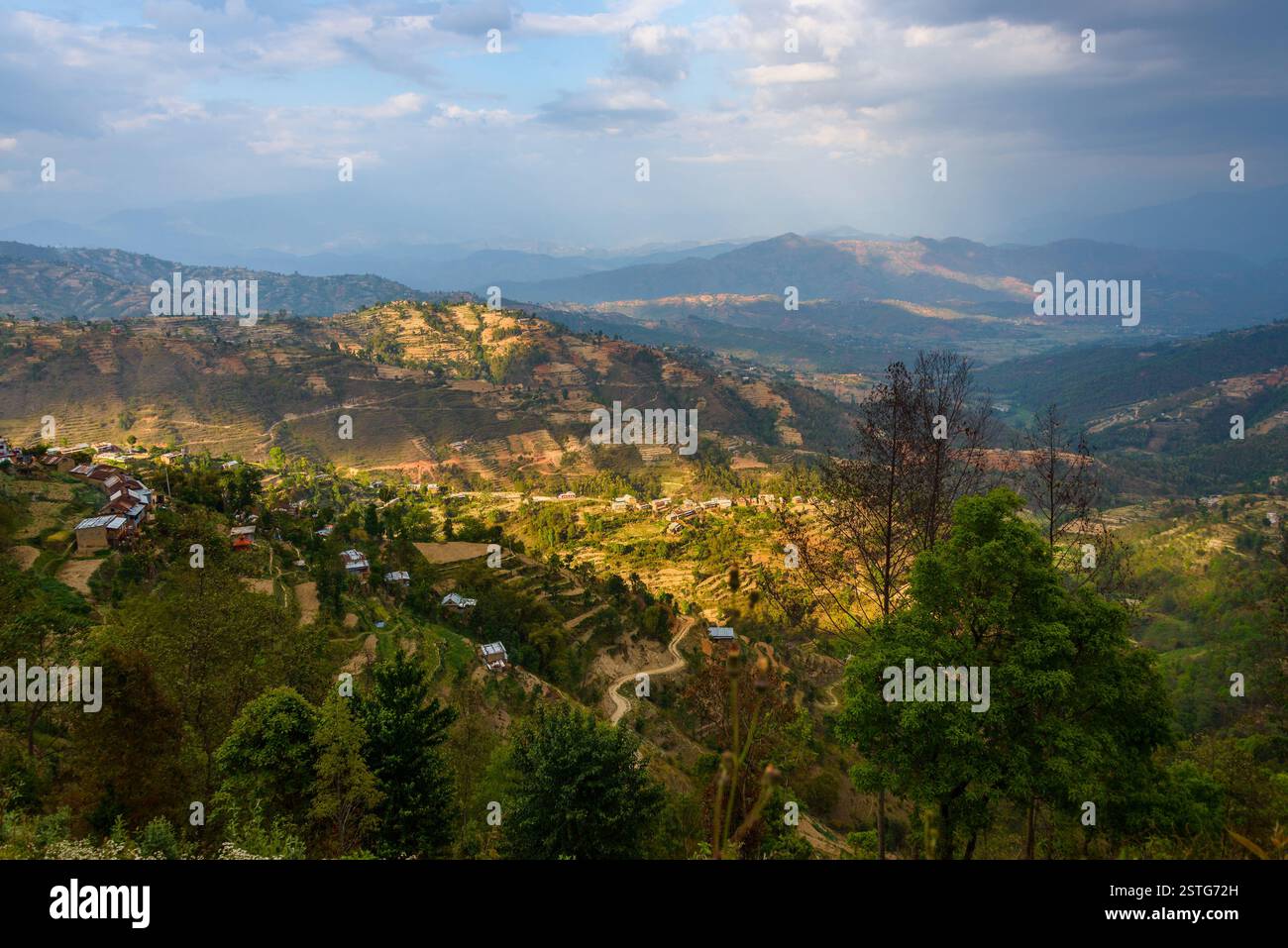 Landscape in the Kathmandu valley, Nepal Stock Photo - Alamy