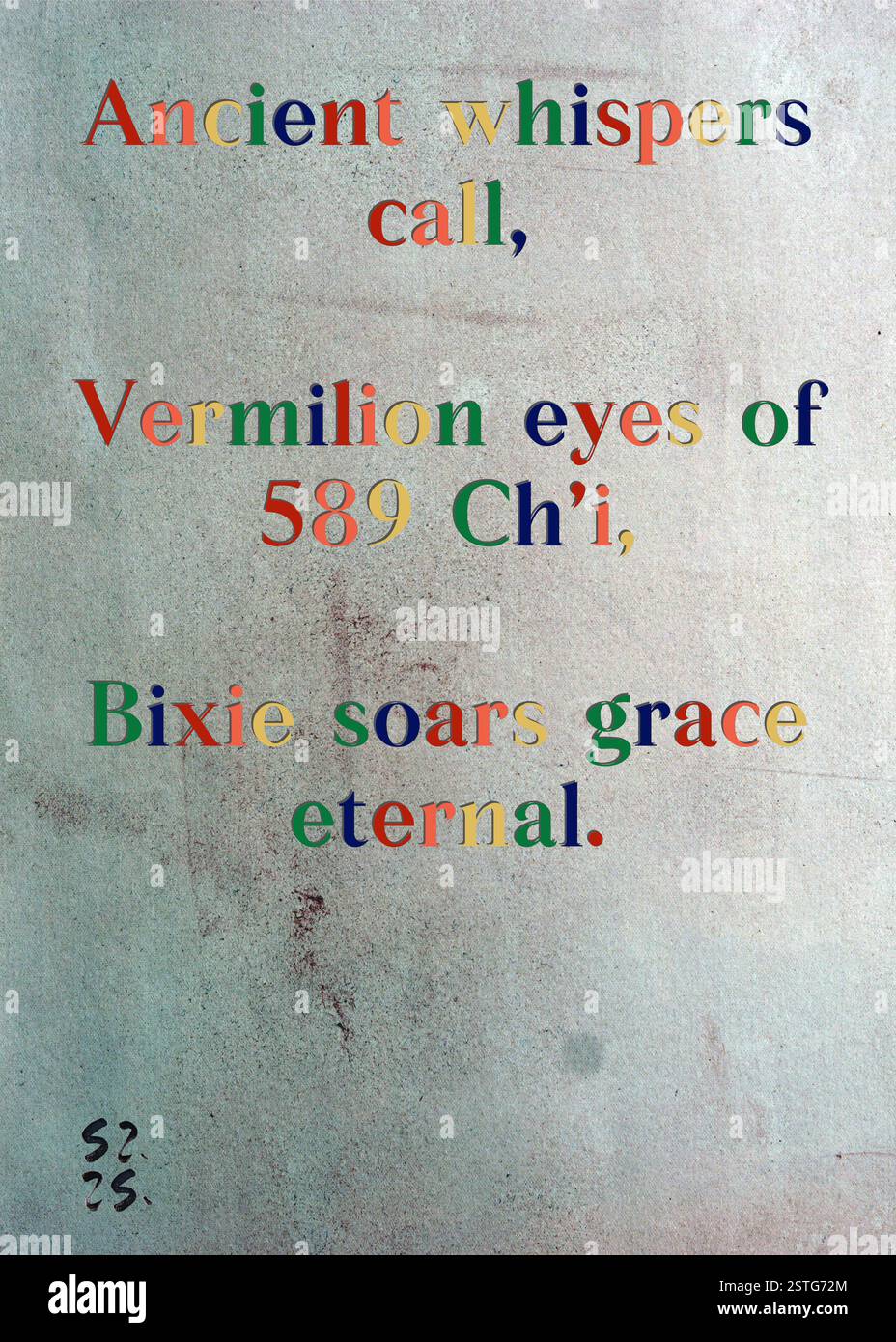 Ancient whispers call, Vermilion eyes of 589 Ch'i, Bixie soars grace ...