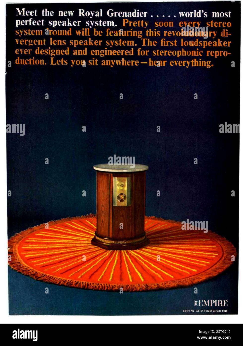 1964 US Empire Royal Grenadier speaker ad Stock Photo - Alamy