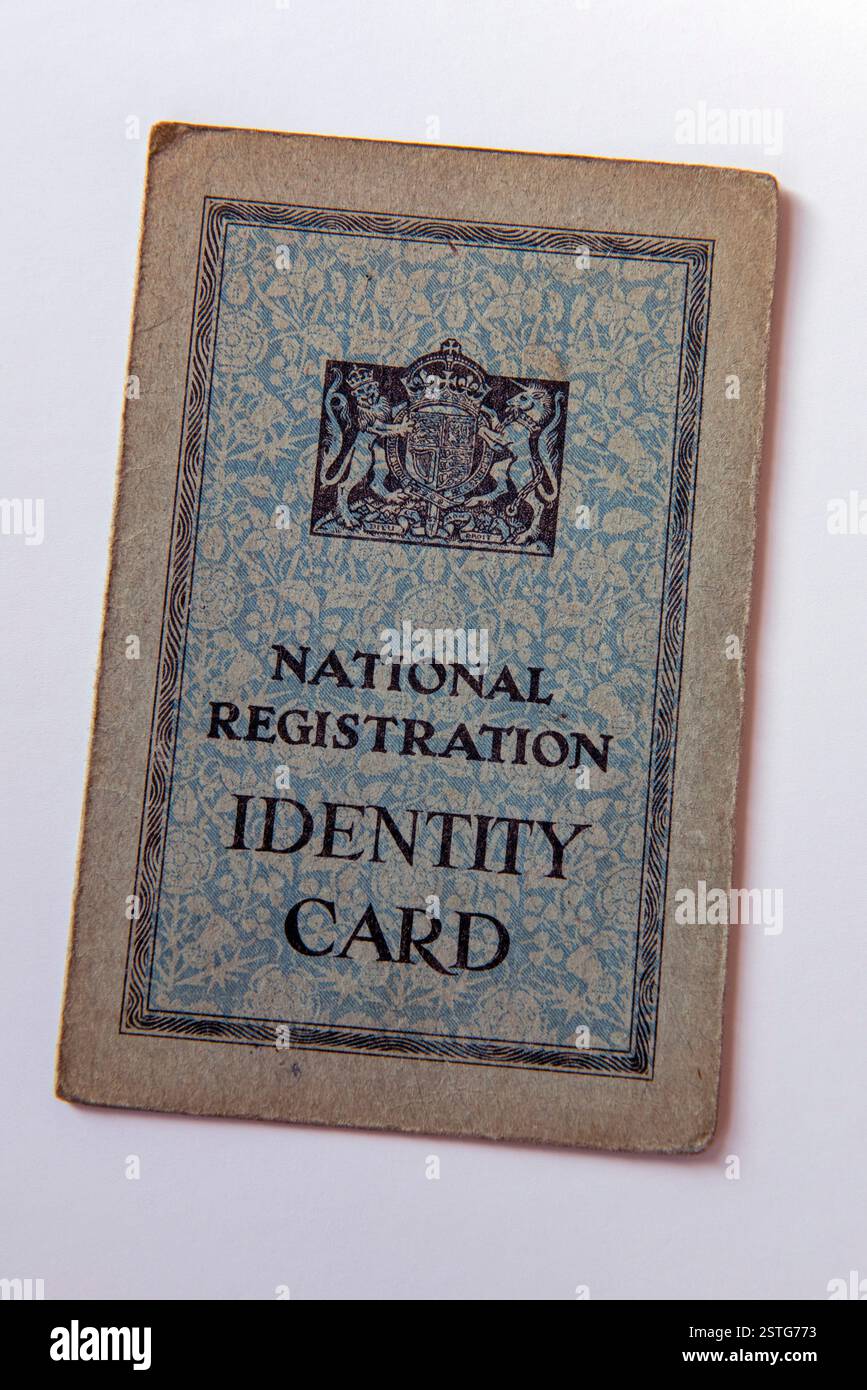 British National Registration Identity Card, ID from the Second World ...