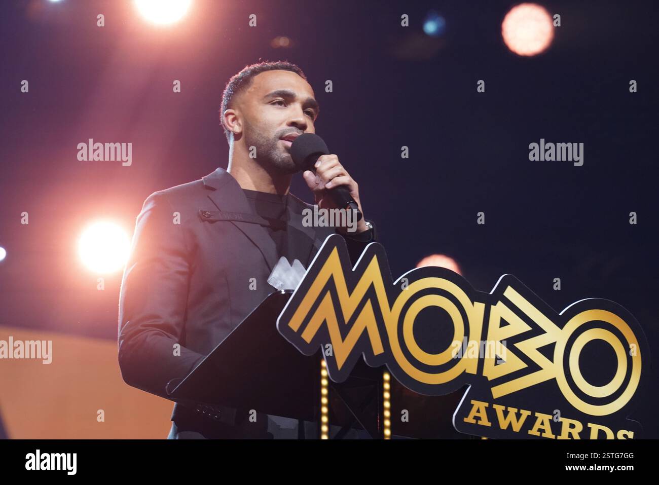 Newcastle United player Callum Wilson announcing Olympic gold medallist ...