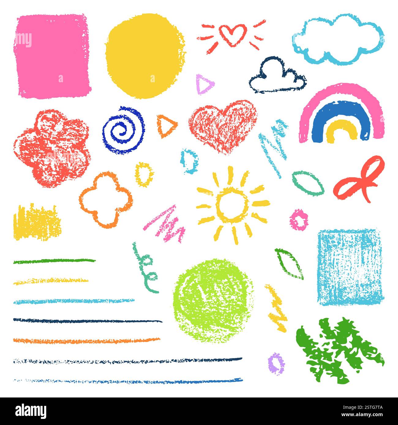 Chalk drawn rainbow heart Stock Vector Images - Alamy
