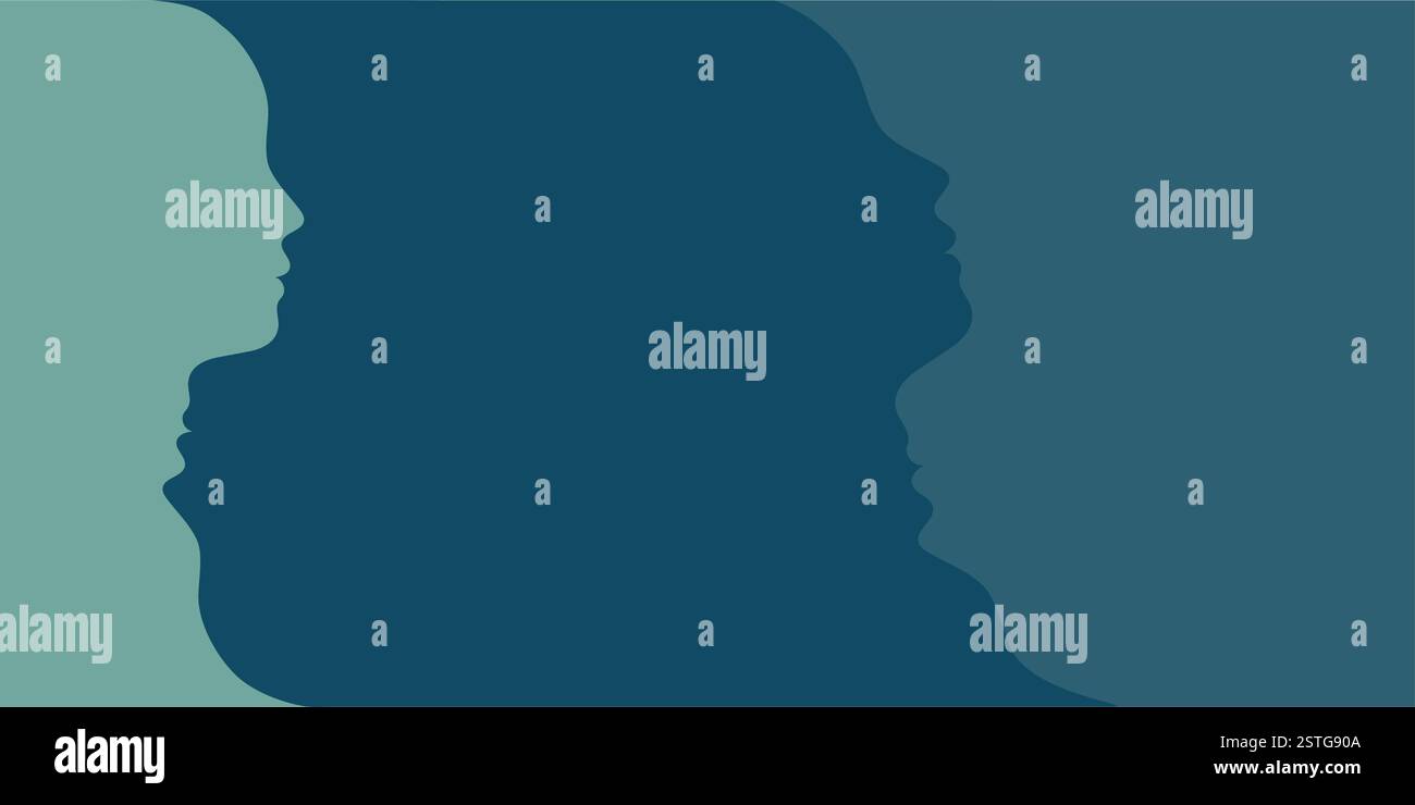 Metaphor bipolar disorder mind mental. Double face. Mood disorder ...