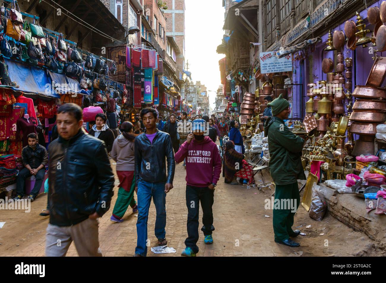 Busy street in Asan, Kathmandu, Nepal Stock Photo - Alamy