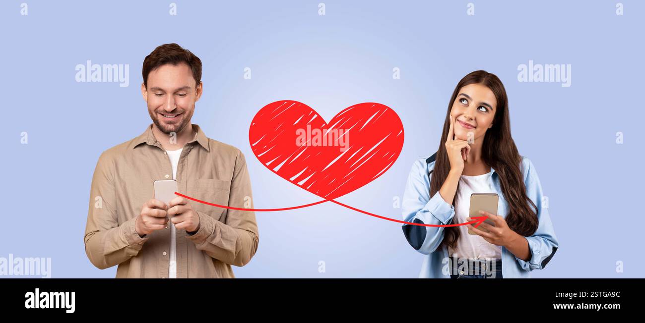 Couple celebrates love on St. Valentine's Day while texting each other ...