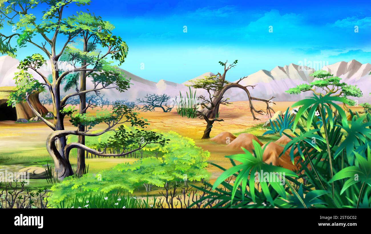 African Native Plants. Day View Stock Photo - Alamy