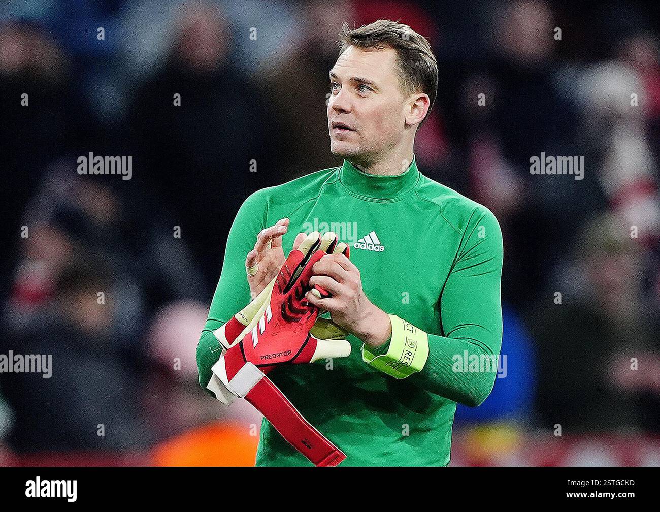 Bayern Munich goalkeeper Manuel Neuer after the UEFA Champions League ...