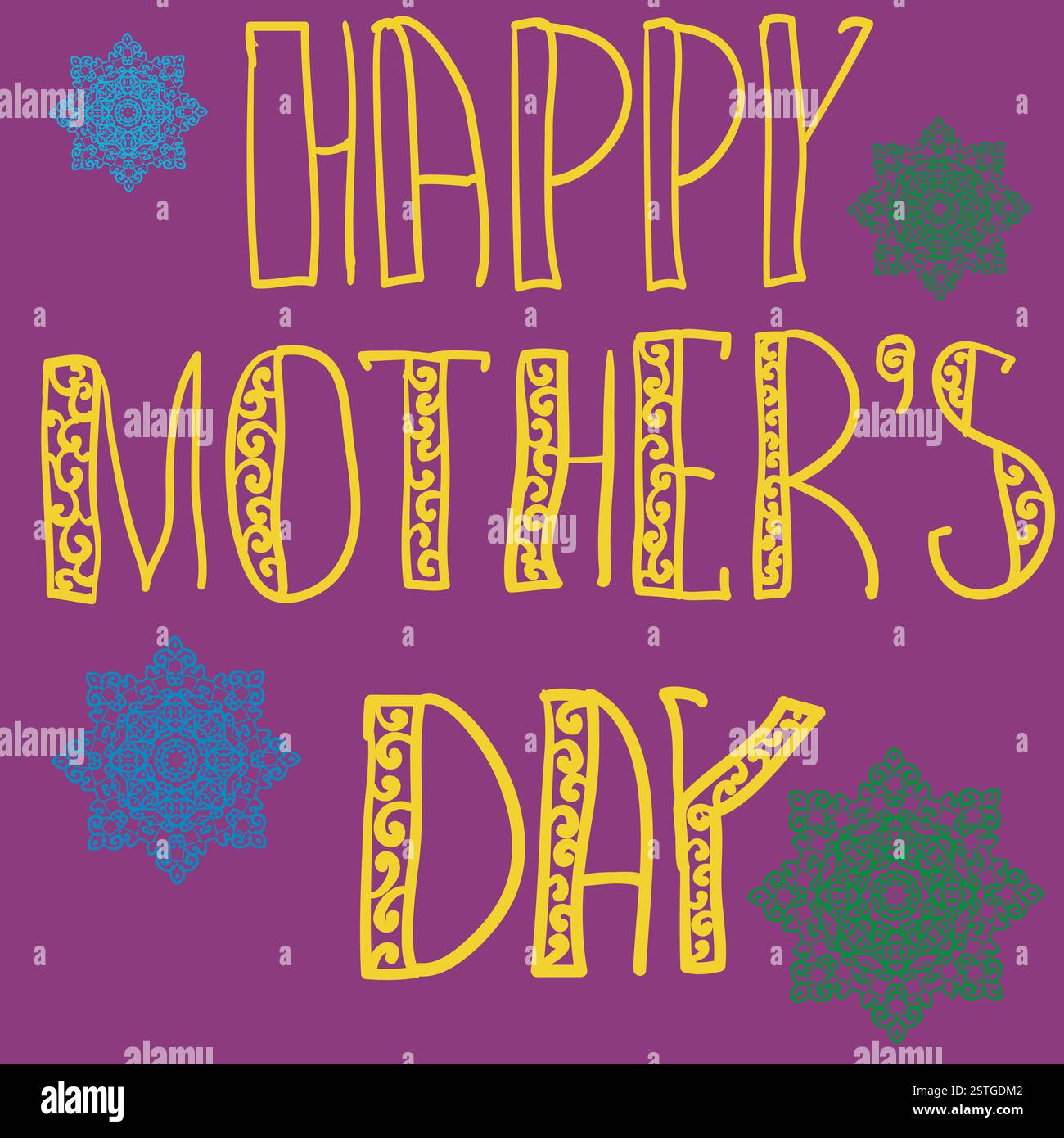 Handlettering Background With Hand Drawn Lace For Mother s Day in ...