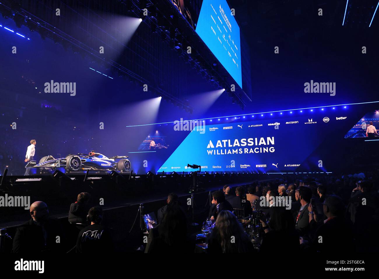 London, UK. 18th Feb, 2025. James Vowles (GBR) Williams Racing Team Principal with the Williams ...