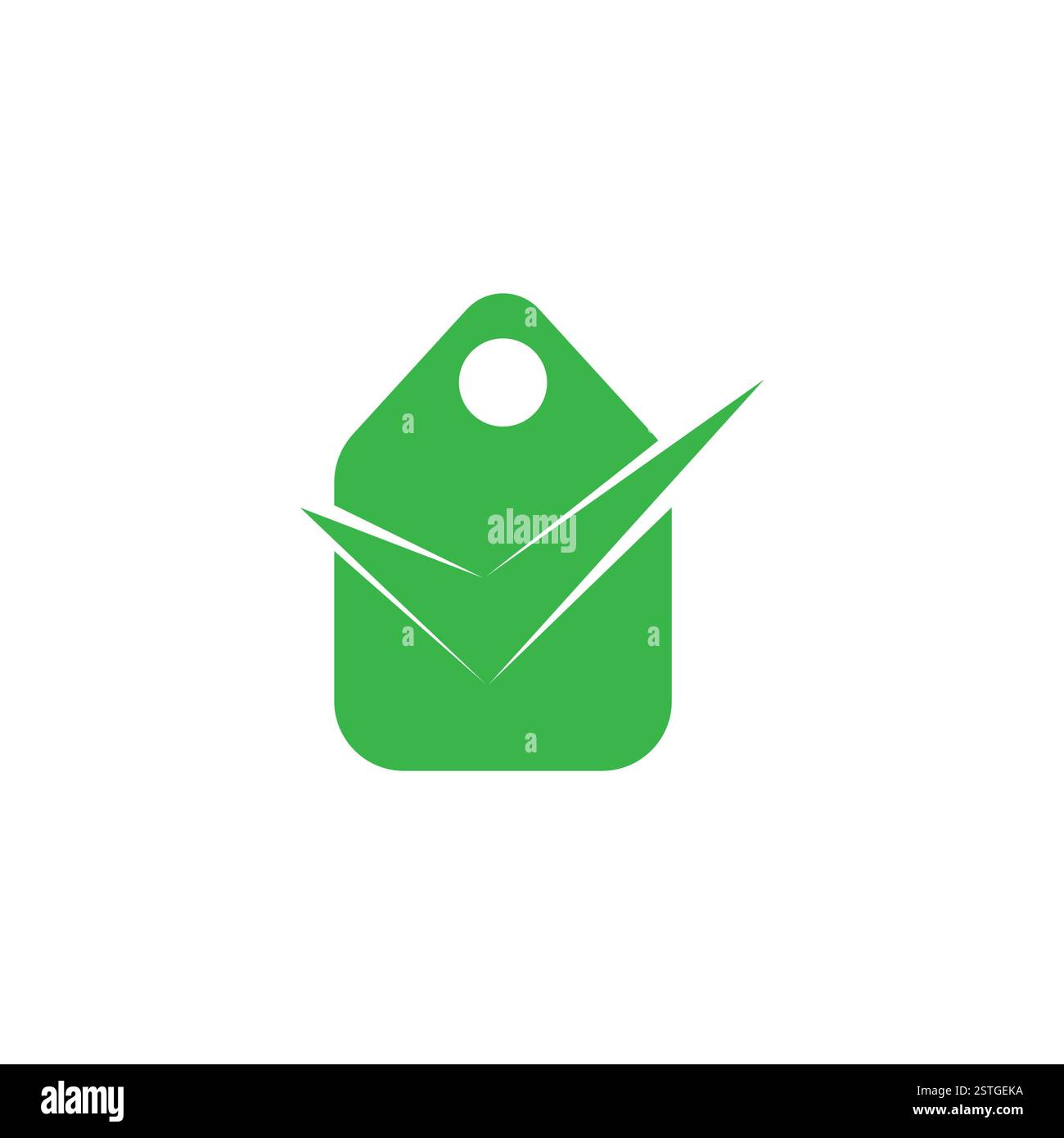 green check mark label simple symbol icon vector Stock Vector Image ...