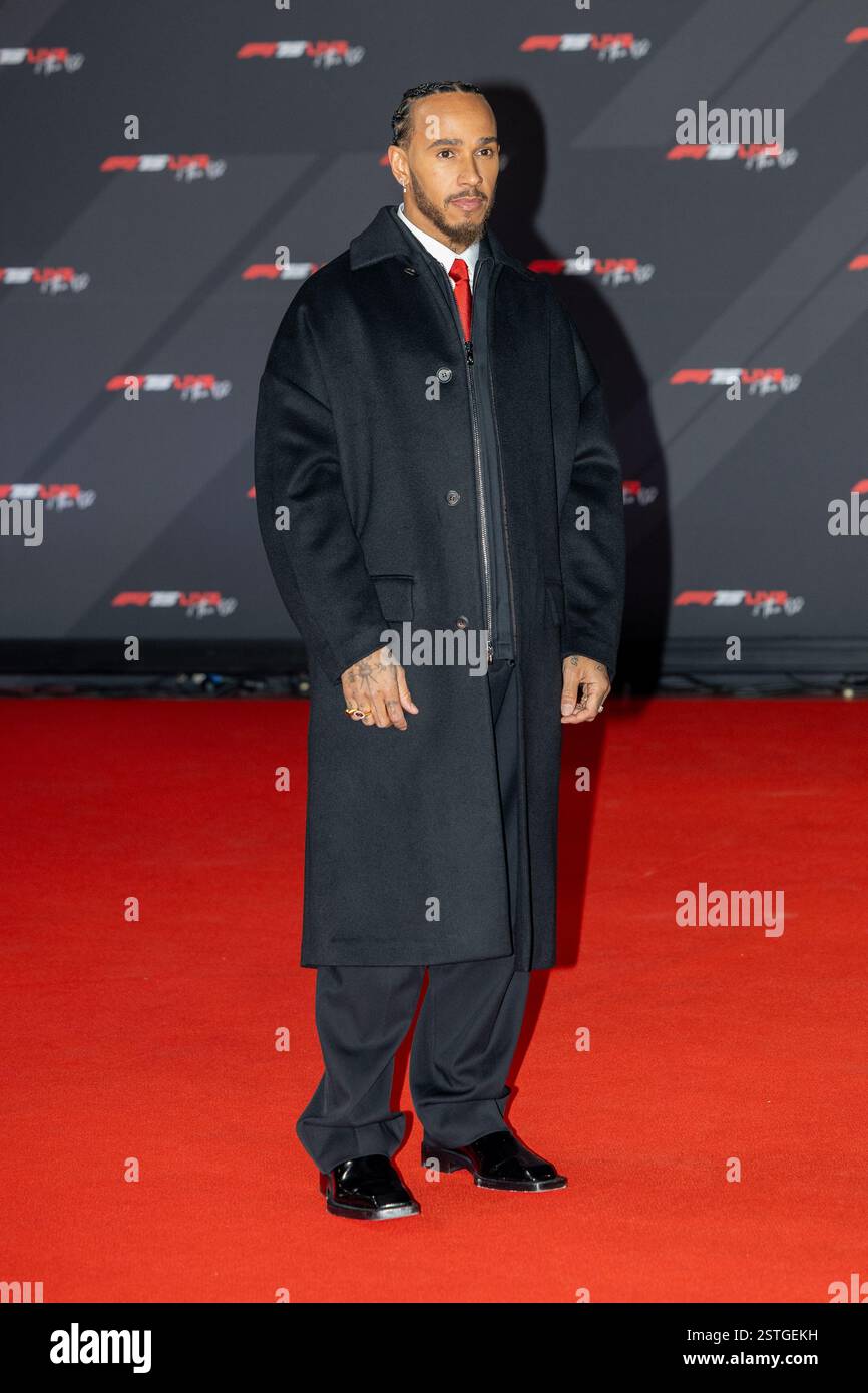 Lewis Hamilton attends the red carpet for F1 75 Live, as Formula 1 ...