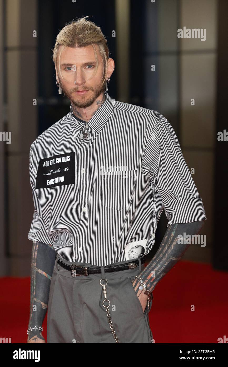 Machine Gun Kelly attends the red carpet for F1 75 Live, as Formula 1 ...