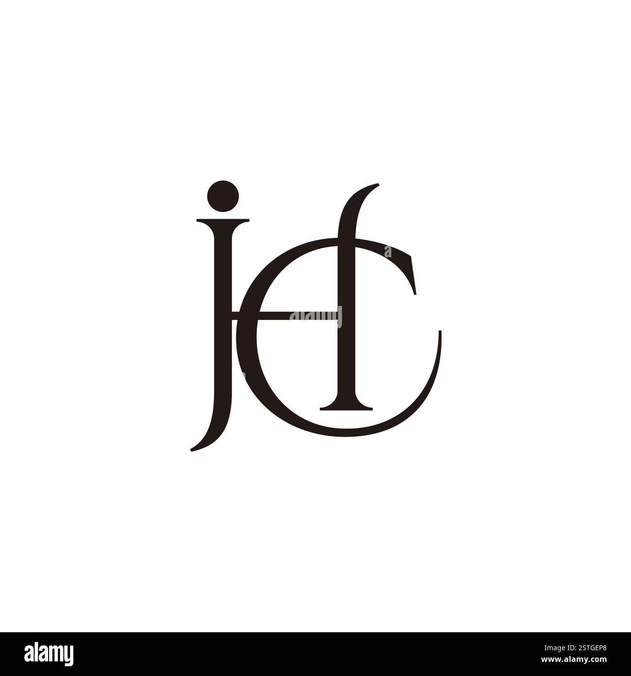 letters jhc linked elegant thin logo vector Stock Vector Image & Art - Alamy
