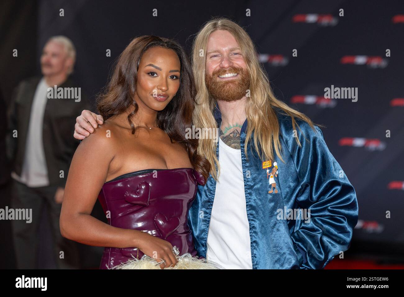 Naomi Schiff and Sam Ryder attend the red carpet for F1 75 Live, as ...