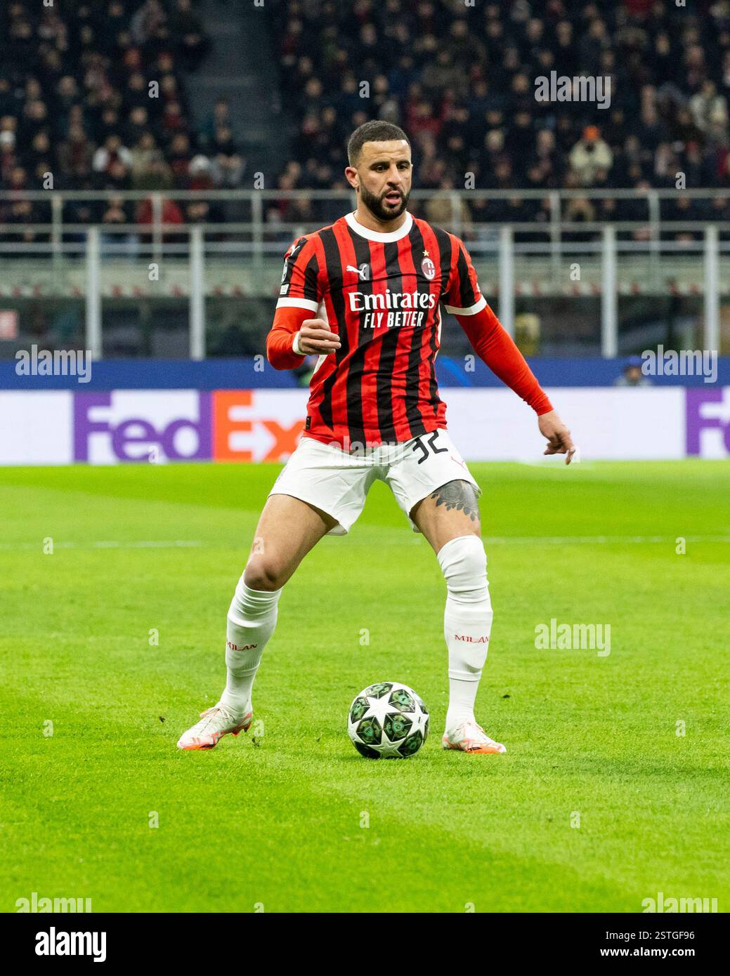 Kyle Walker in action during the UEFA Champions League 2024/25 match ...