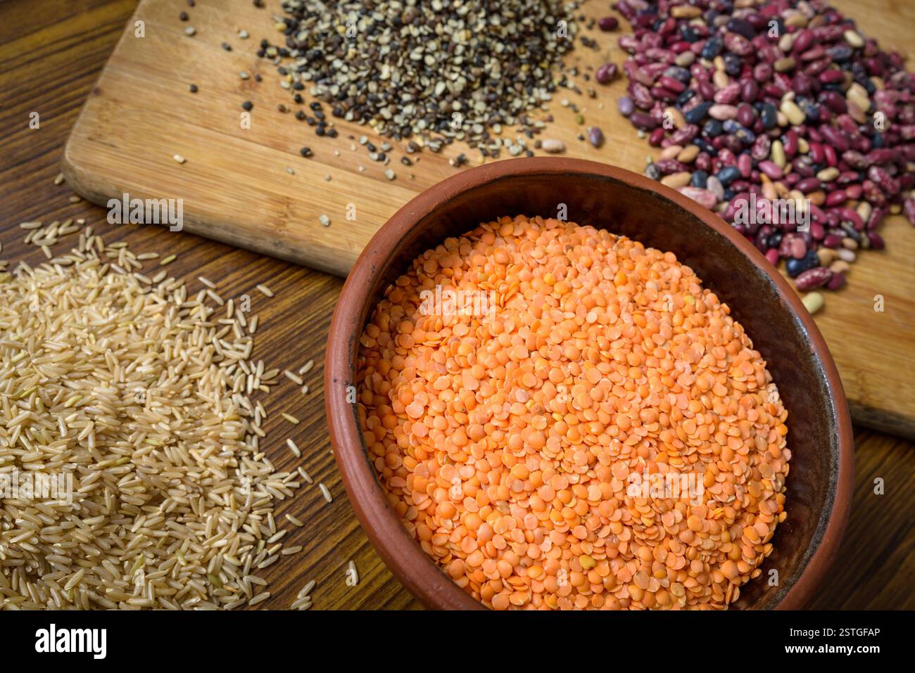Beans rice table hi-res stock photography and images - Alamy