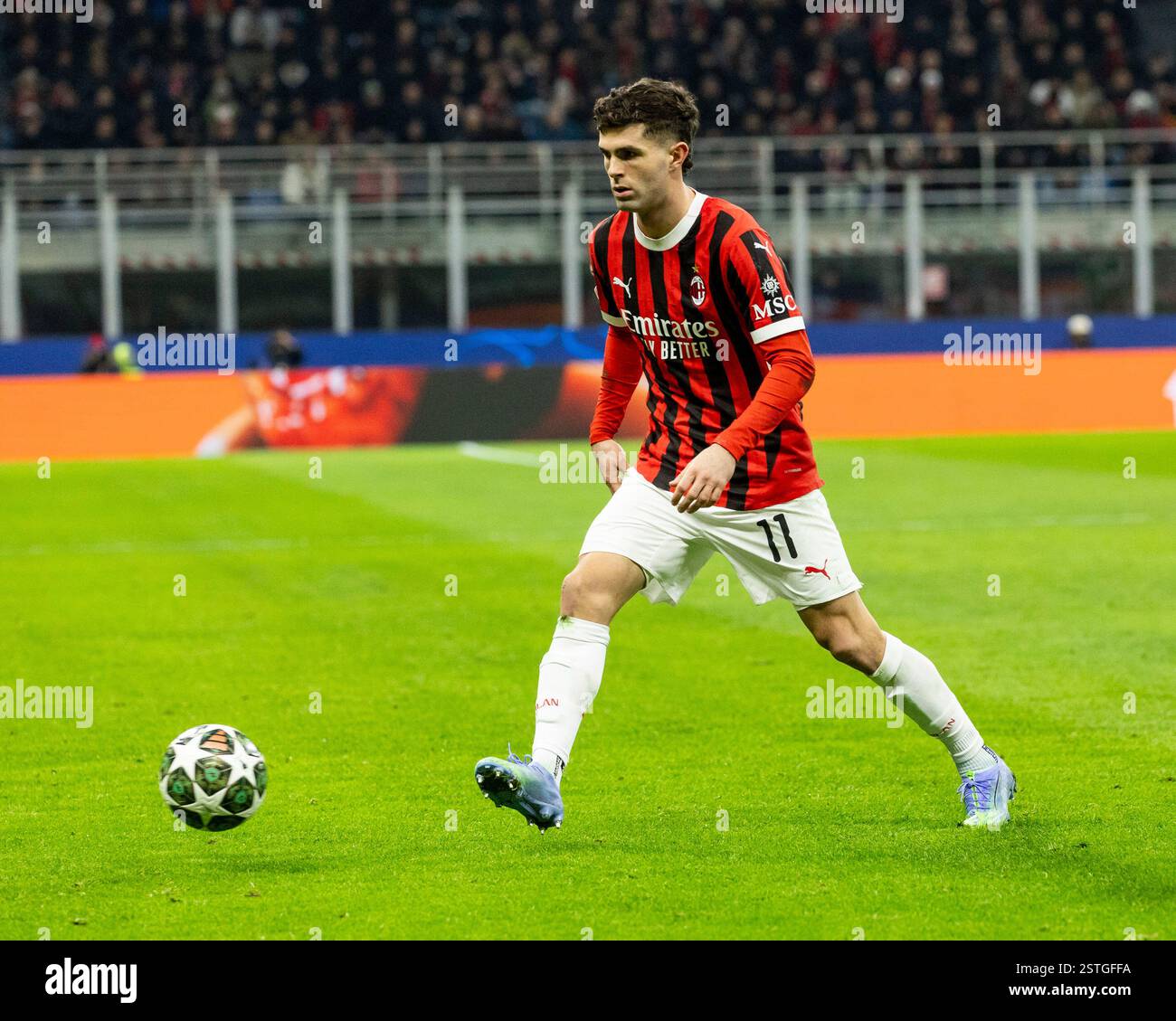 Christian Pulisic in action during the UEFA Champions League 2024/25 ...