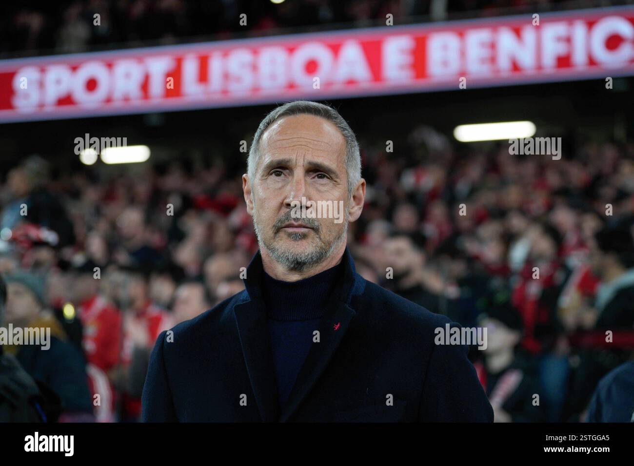 Lisbon, Portugal. 18th Feb, 2025. Adi Huetter, AS Monaco FC Coach's, in ...