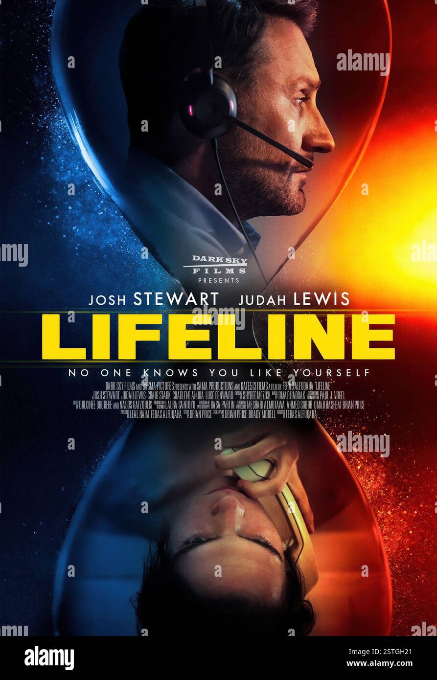 LIFELINE, US poster, from top: Josh Stewart, Judah Lewis, 2025. © Dark ...