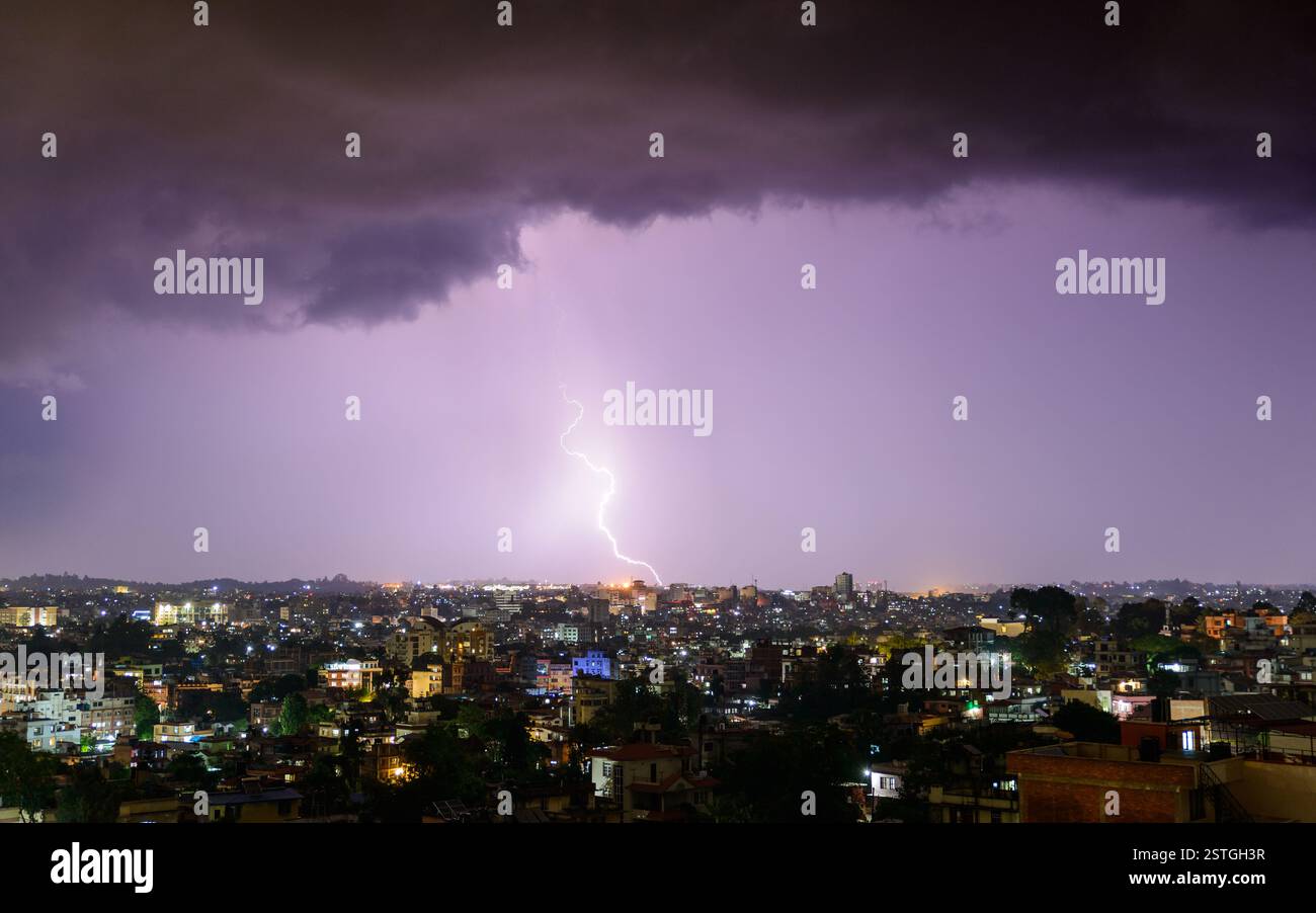 Lightning hitting Kathmandu Stock Photo - Alamy