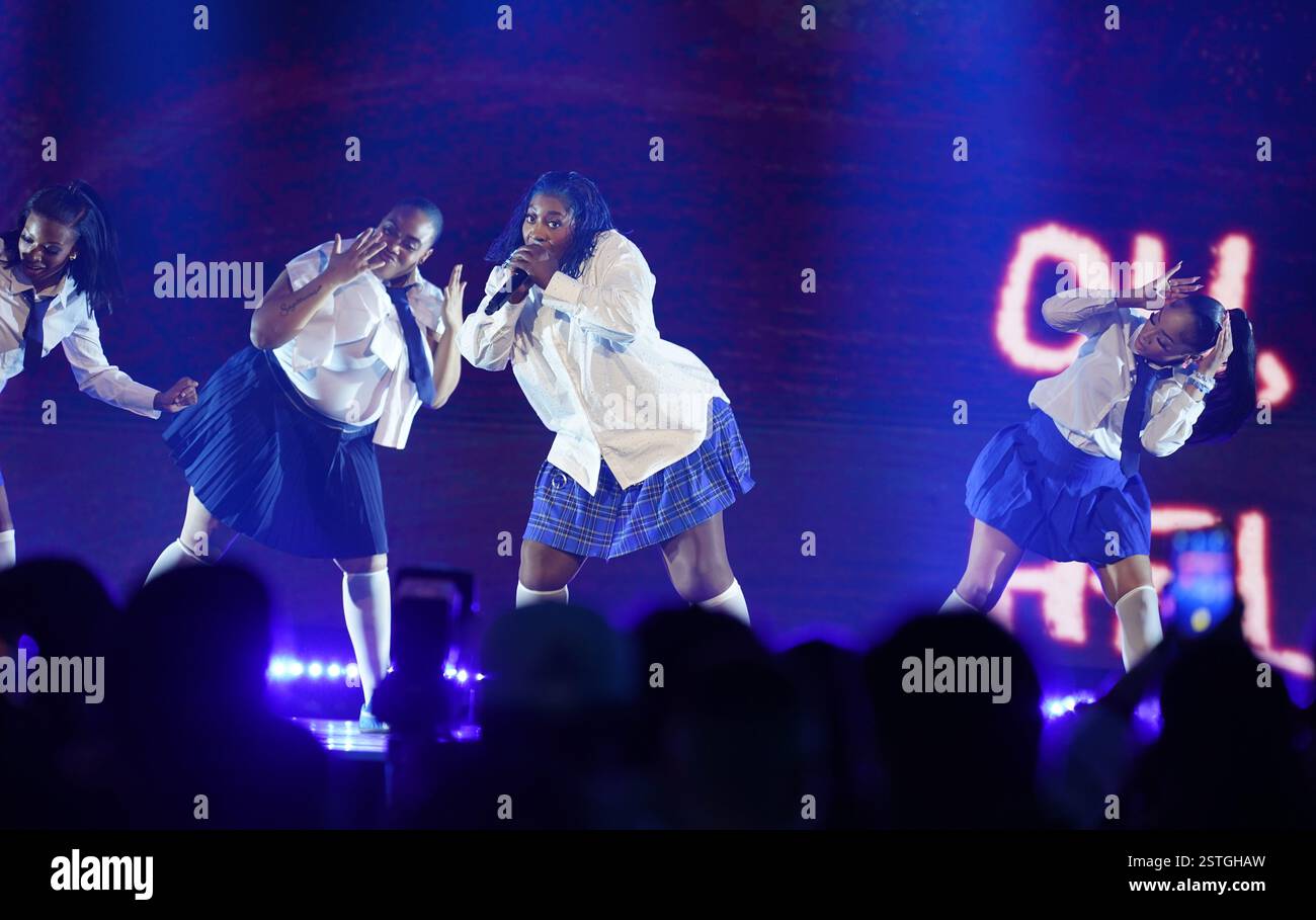 Spice on stage performing during the Mobo Awards, at the Utilita Arena ...