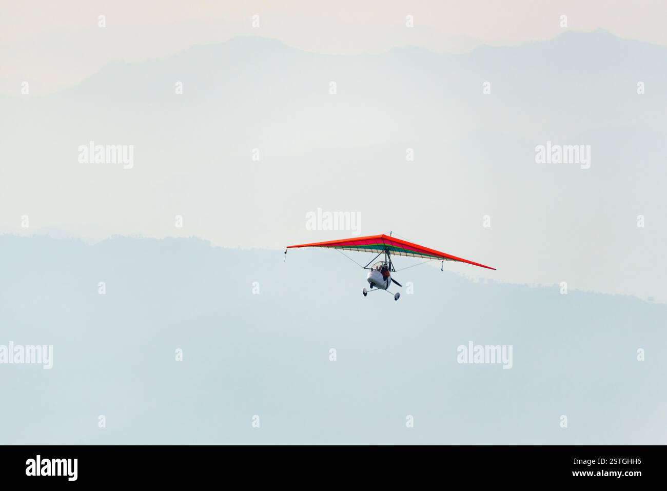 Ultralight aircraft flying in the pokhara region hi-res stock ...