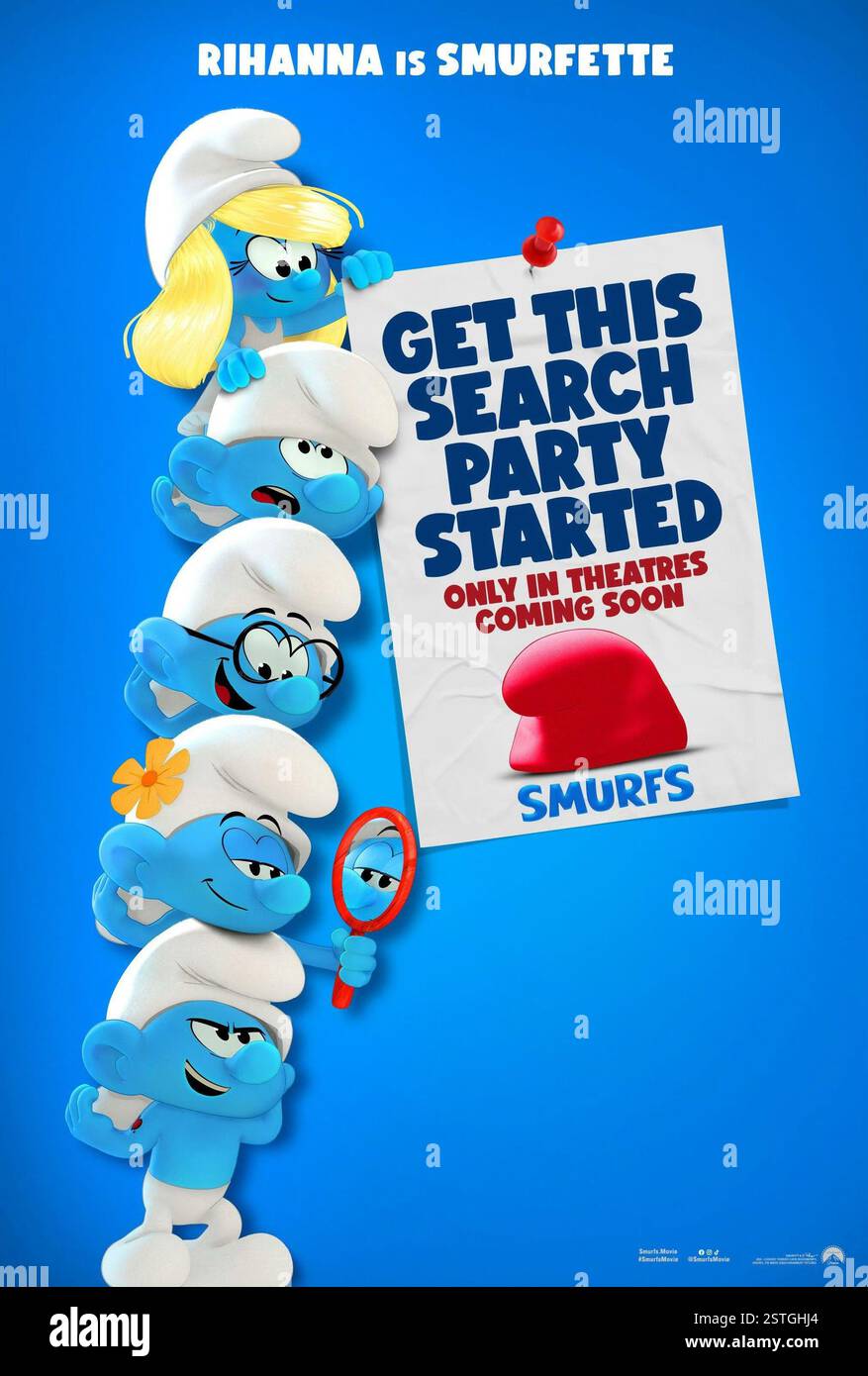 THE SMURFS MOVIE, (SMURFS), advance poster, Smurfette (top, voice ...