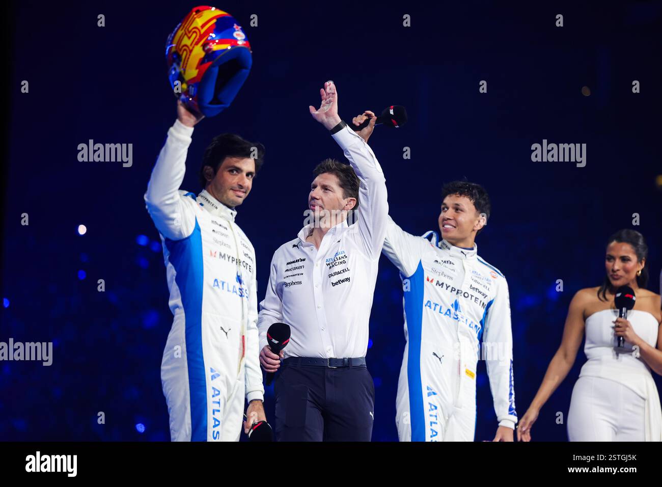 London, Emirats Arabes Unis. 18th Feb, 2025. Williams Racing FW46 livery reveal with SAINZ ...