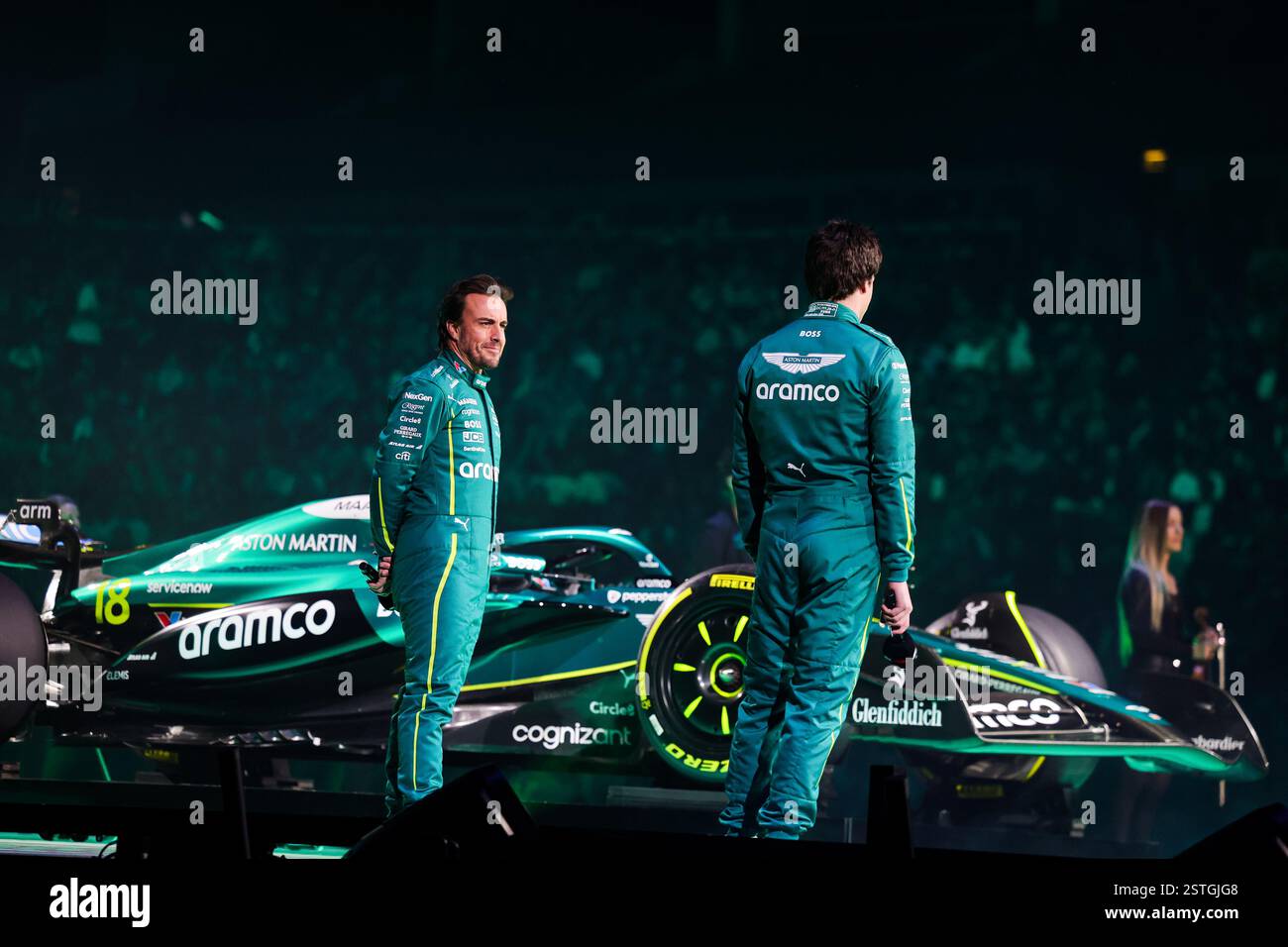 London, Emirats Arabes Unis. 18th Feb, 2025. Aston Martin F1 Team AMR25 livery reveal with ...